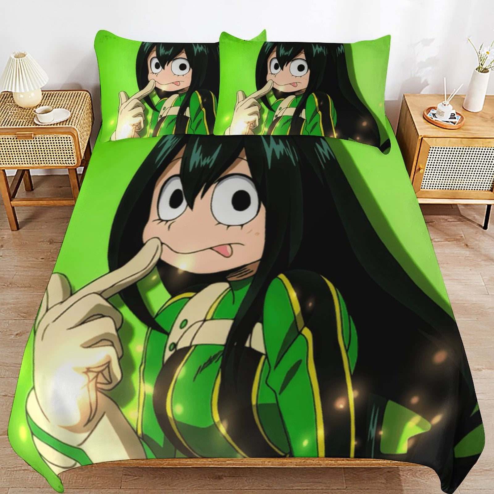 My Hero Academia Tsuyu Asui Bed Duvet Cover Microfiber Bedding Sets 3D ...