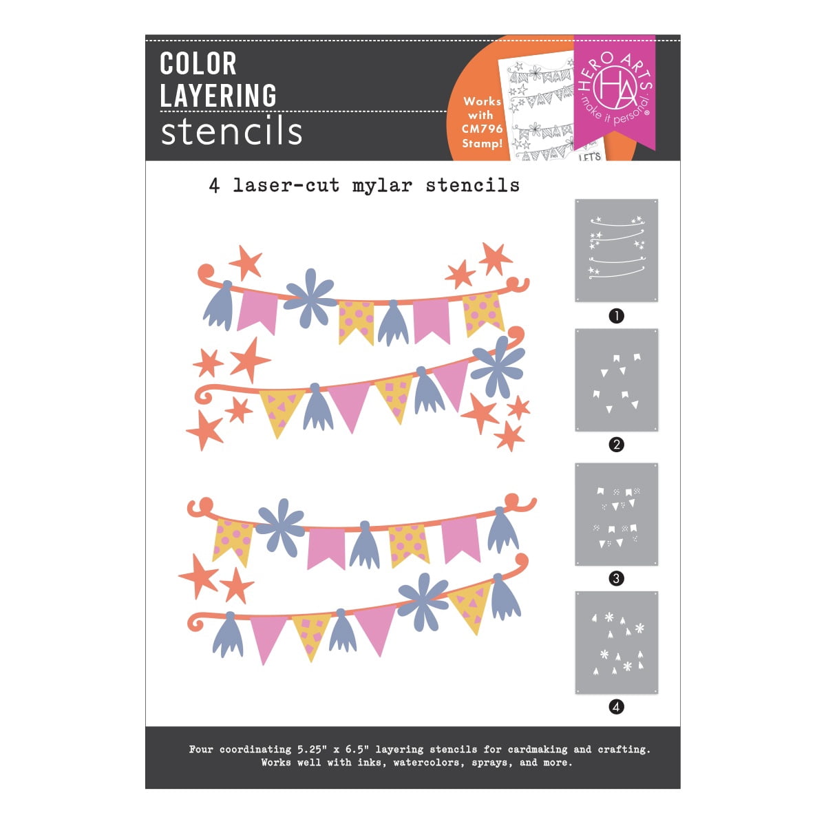 Hero Arts Color Layering Stencils-Celebrate - Walmart.com