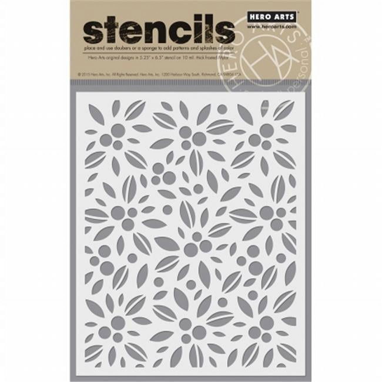 Hero Arts HA-SA-79 6.25 x 5.25 in. Stencil - Leaf & Berry - Walmart.com