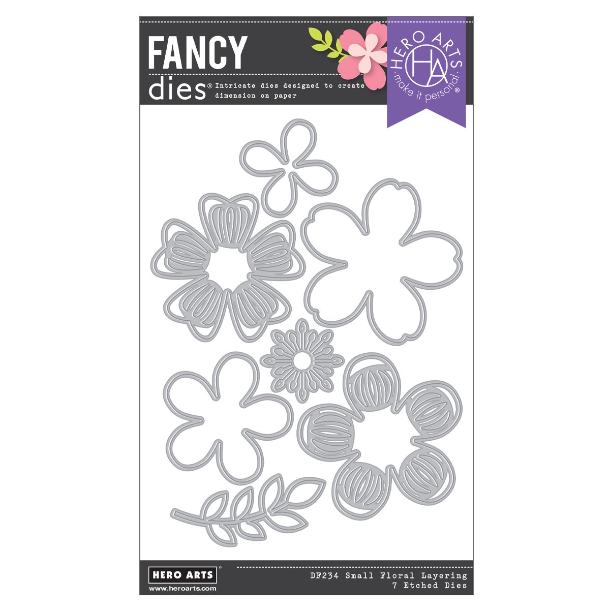 Hero Arts Layering Fancy Dies-Small Flower - Walmart.com