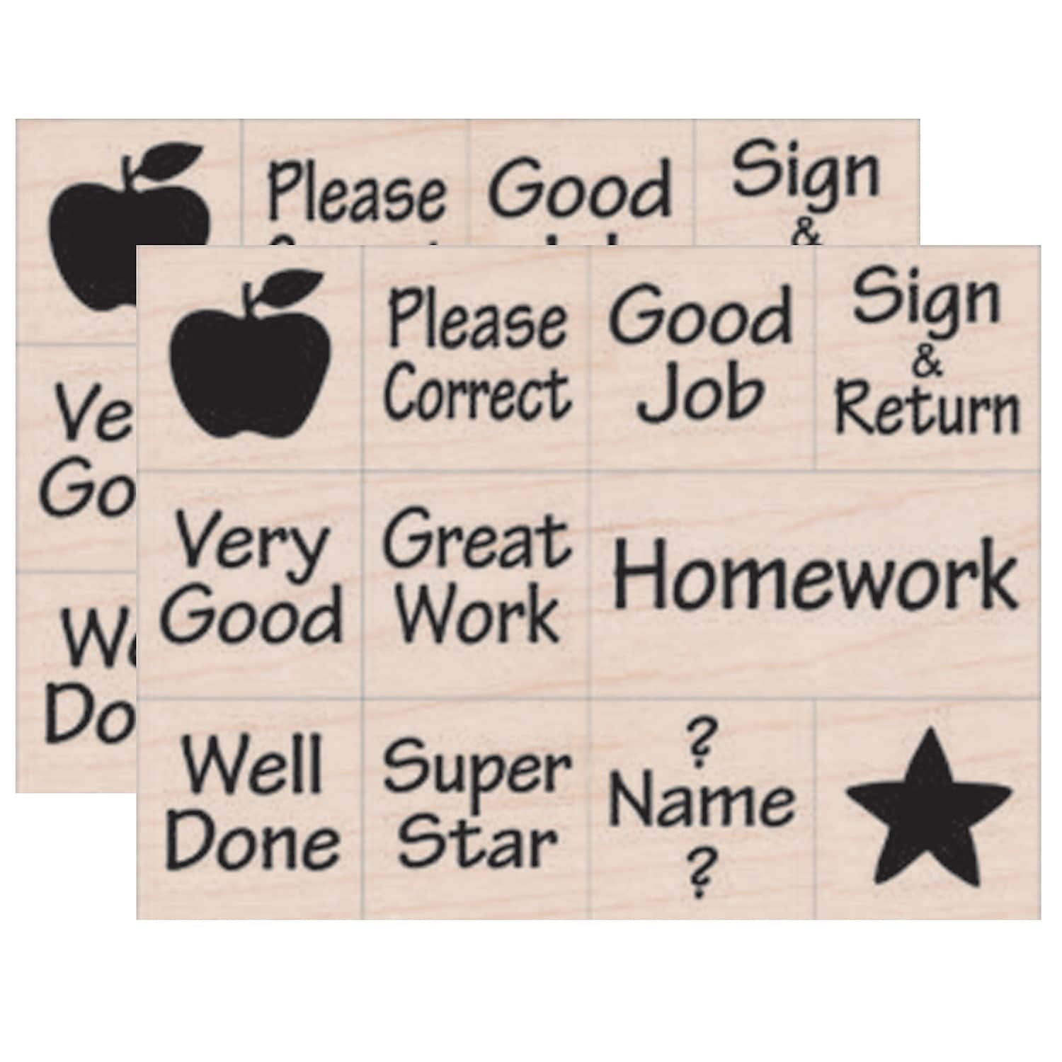 Hero Arts Nearly Tiny Messages From Your Teacher Stamps 2/Bundle ...