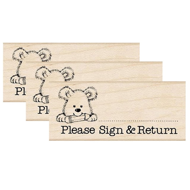 Hero Arts Please Sign & Return Pup Stamp 3/Bundle (HOAD453-3) - Walmart.com