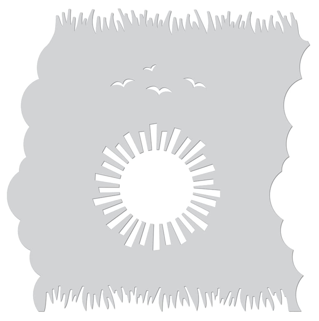 Hero Arts SA162, Clouds and Grass Scenic Stencil C57 - Walmart.com