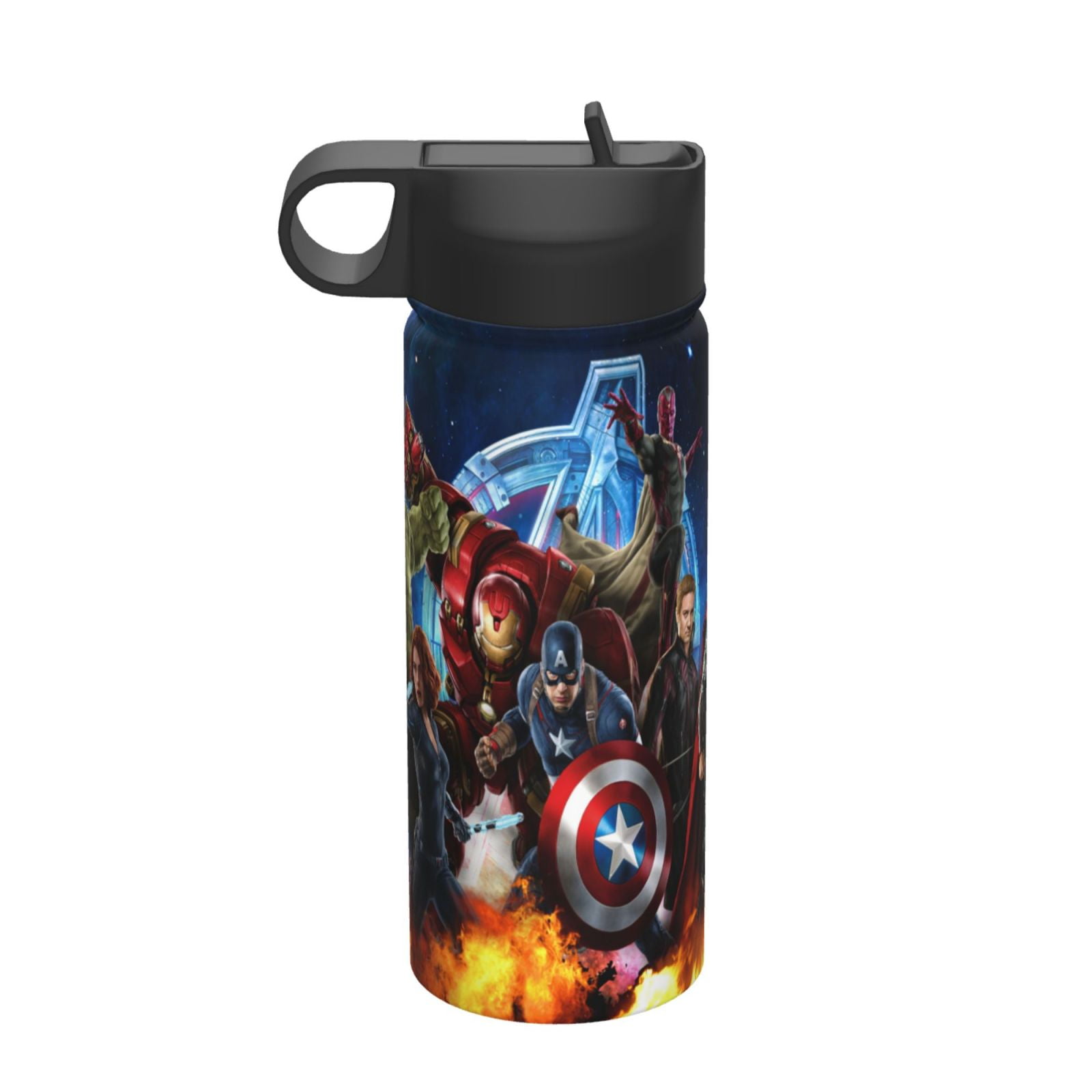 Hero The Avengers Insulated Stainless Steel Wide Mouth Water Bottle ...