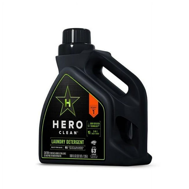 Hero Clean 100 oz High Efficiency Liquid Laundry Detergent- pack of 4 ...