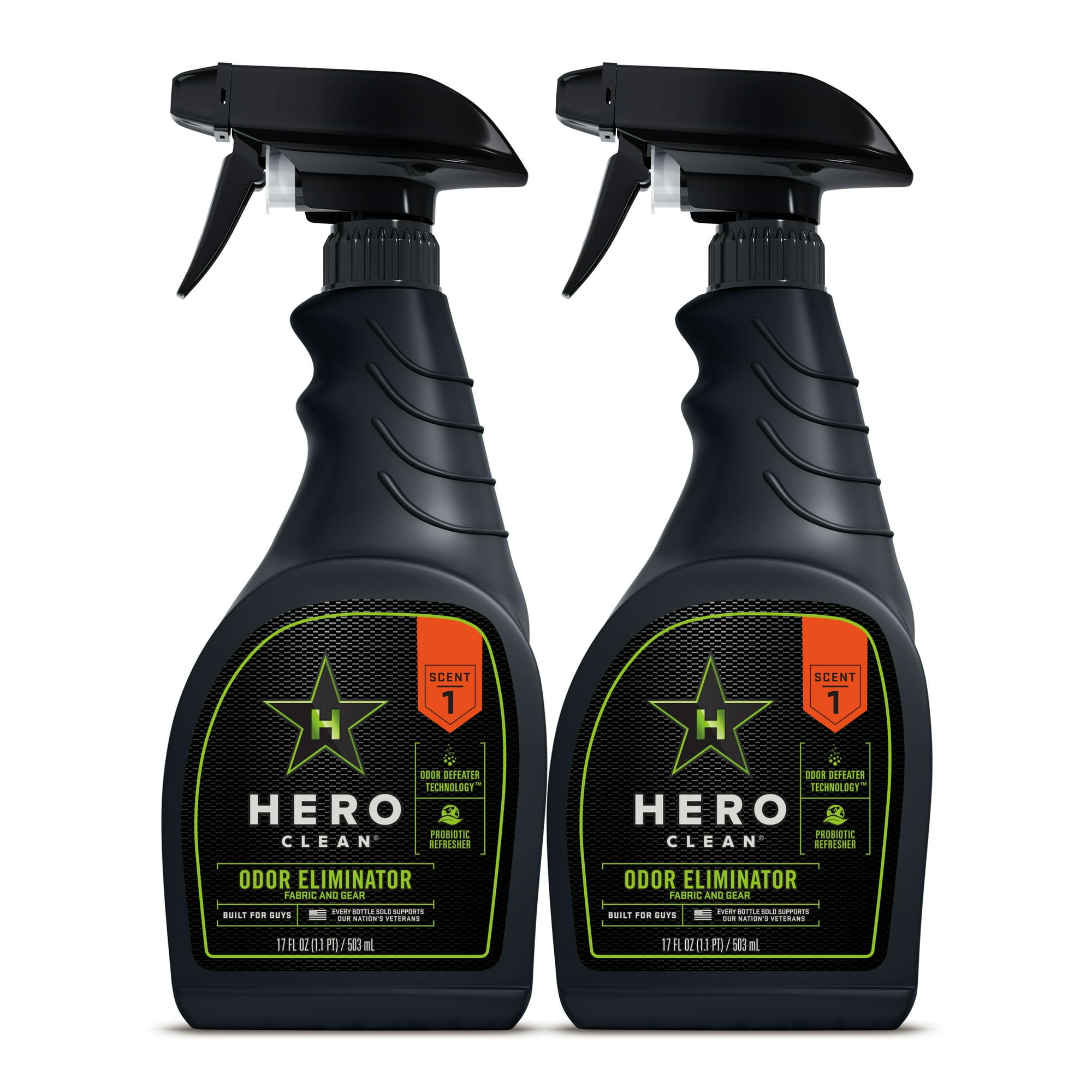 Hero Clean Odor Eliminator Spray, 17-ounce, 2-Count, Bad Smell Remover ...
