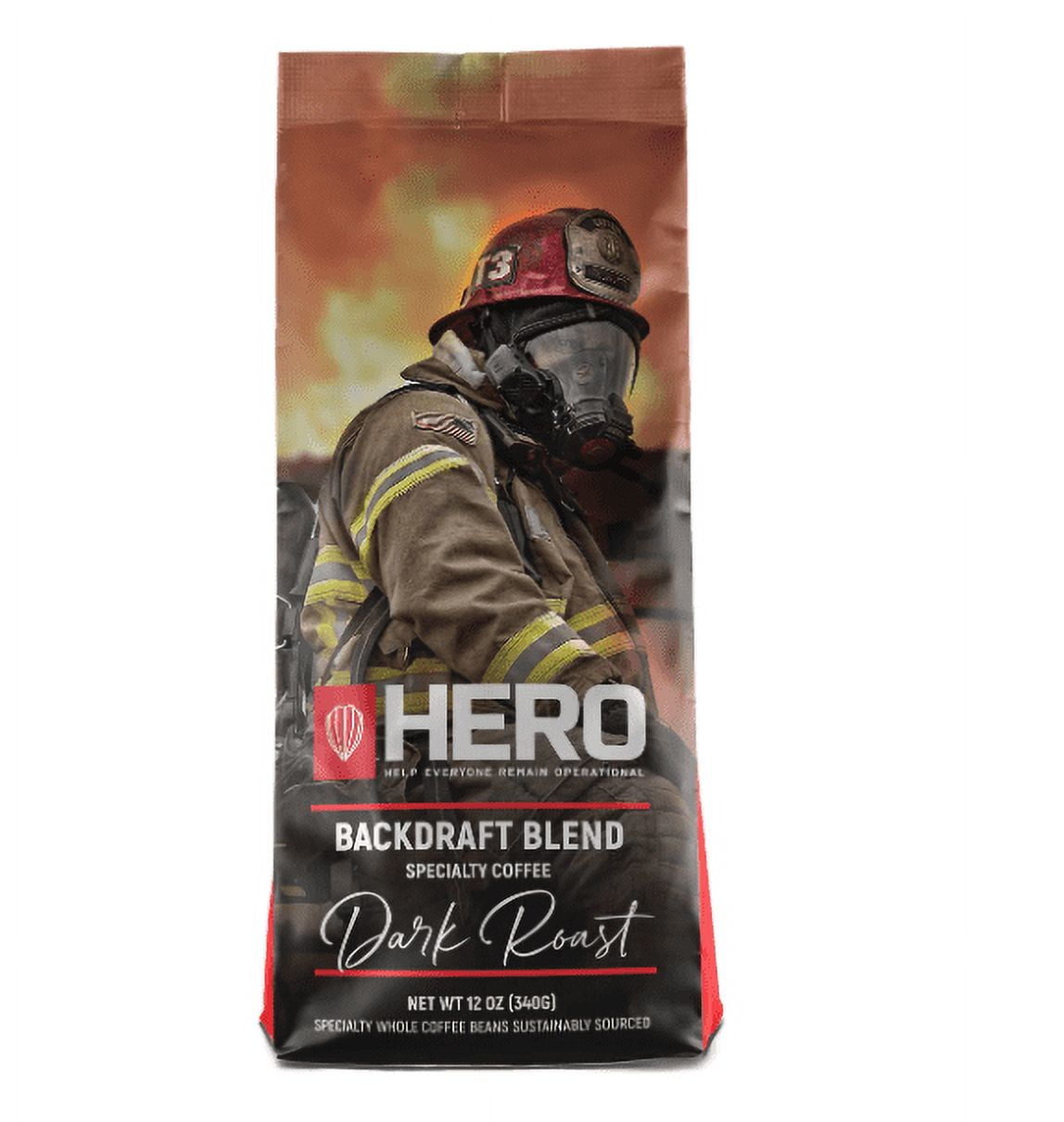 Hero Coffee - Backdraft Blend, Whole Bean, Dark Roast, 12oz - Walmart.com