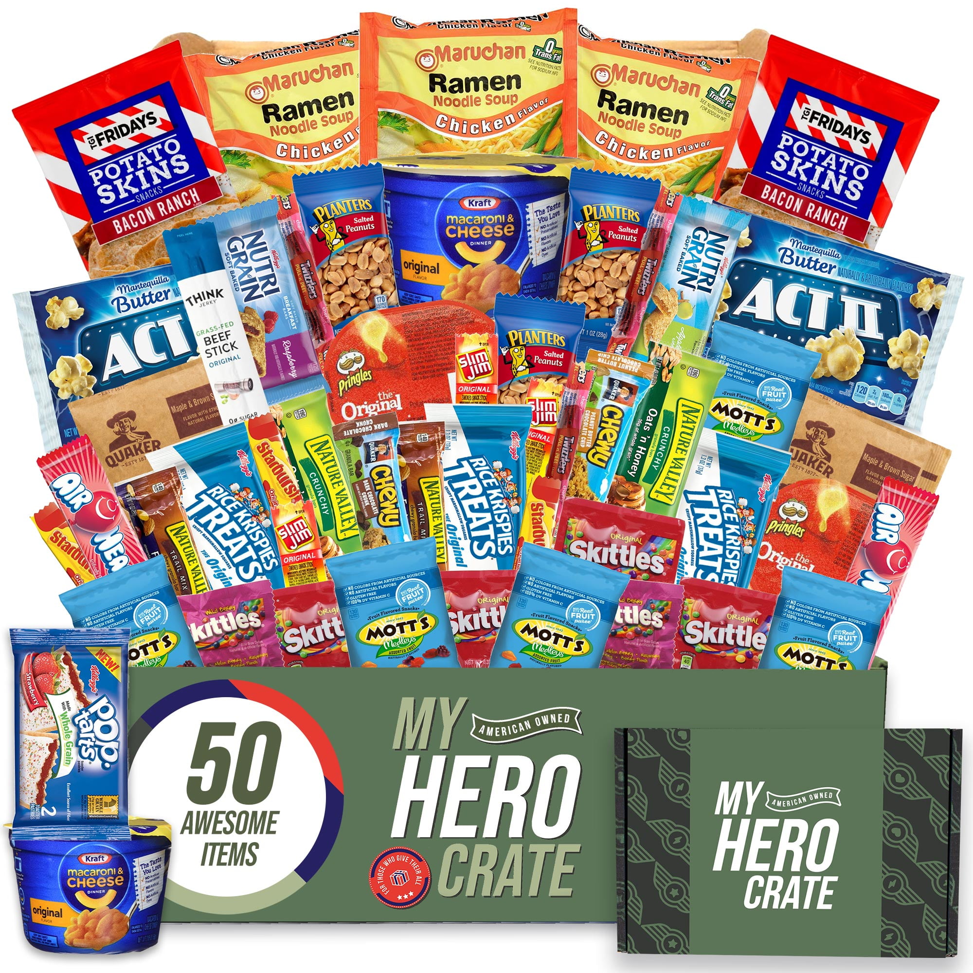 My Hero Crate Microwave Military Care Package - 50 Pcs Variety Gift ...