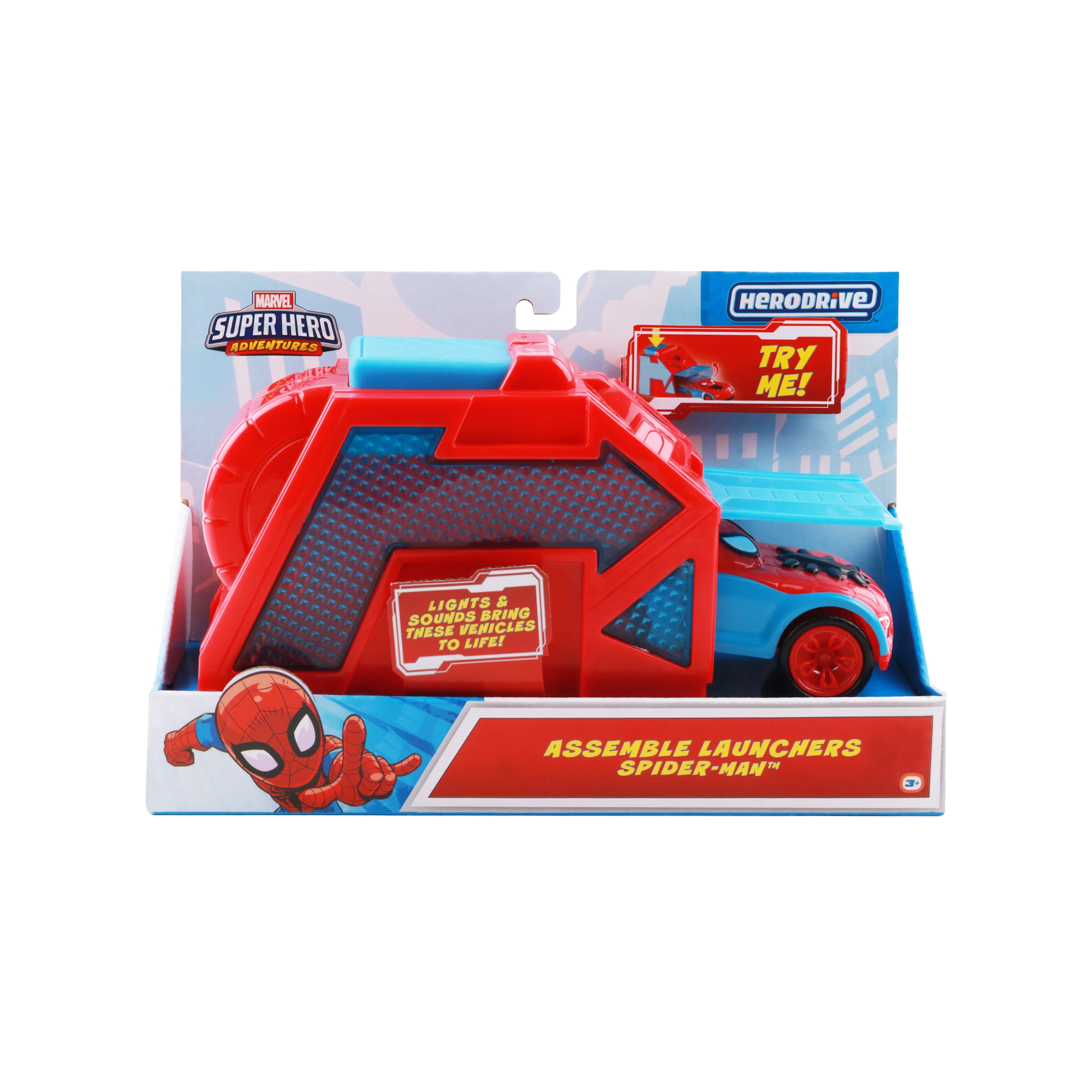 Hero Drive Marvel Avengers Assemble Spiderman Vehicle and Launcher from ...