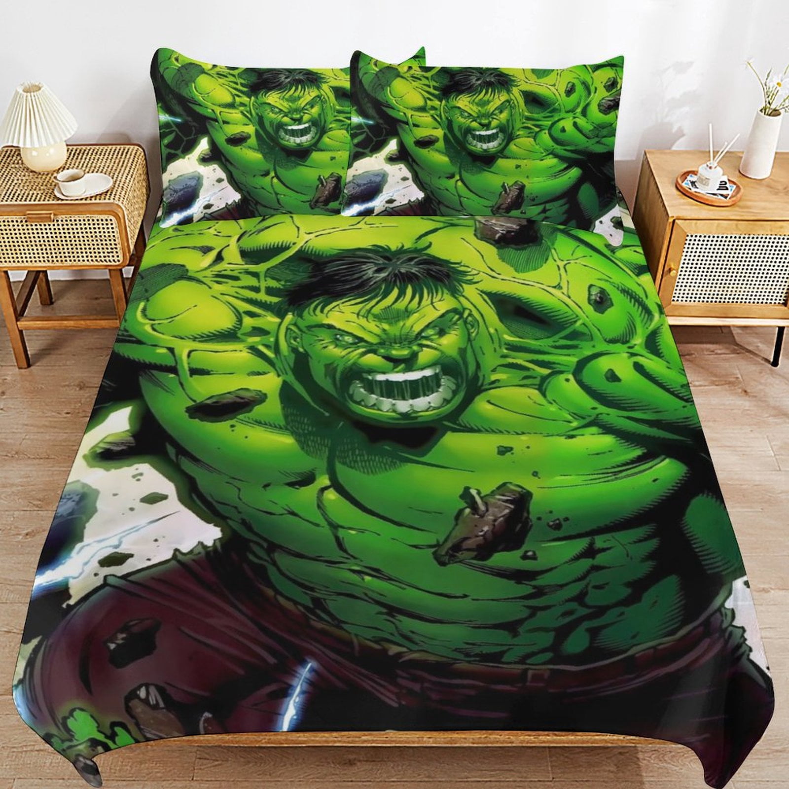 Hero Hulk Bed Duvet Cover Microfiber Bedding Sets 3D Printed ...