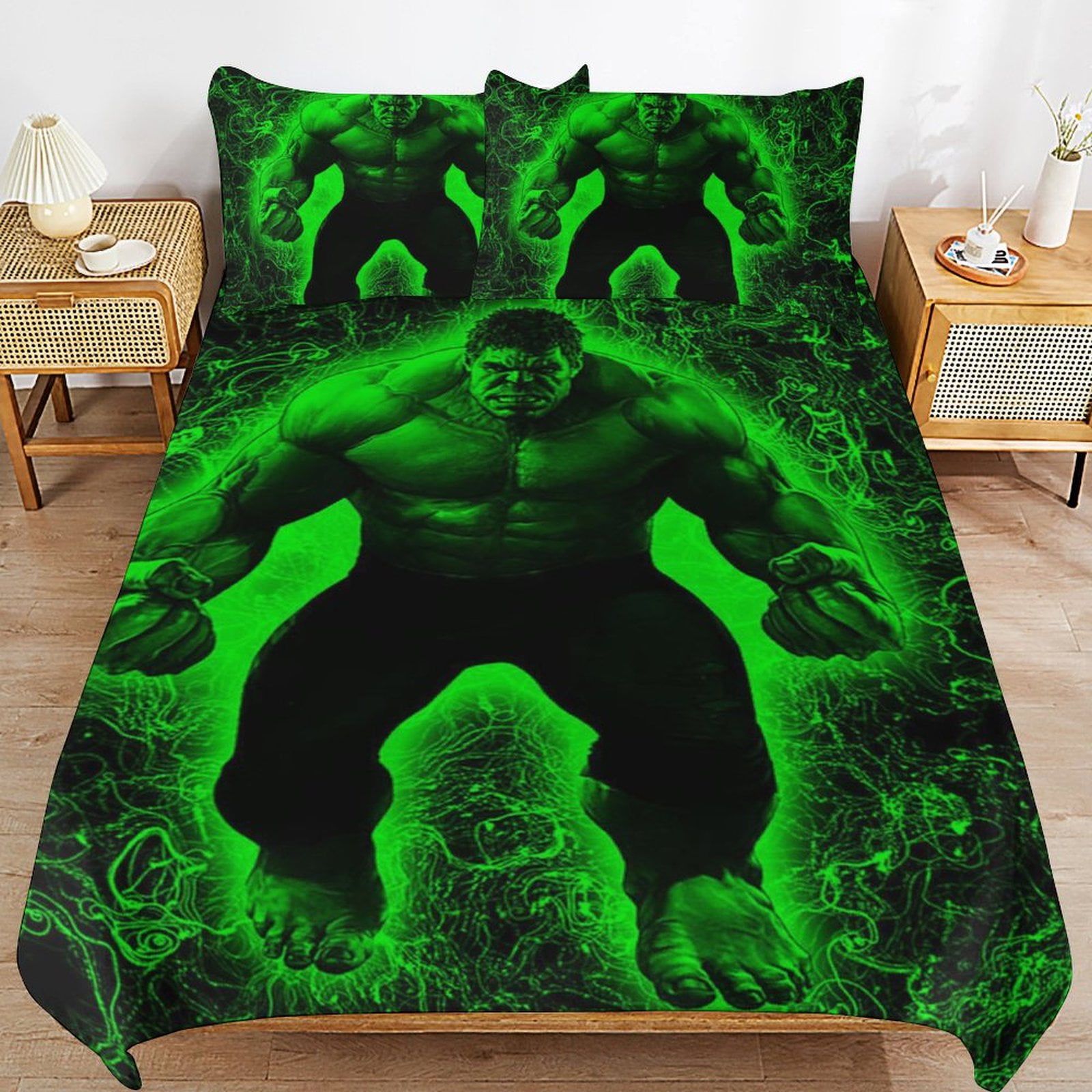 Hero Hulk Bed Duvet Cover Microfiber Bedding Sets 3D Printed ...