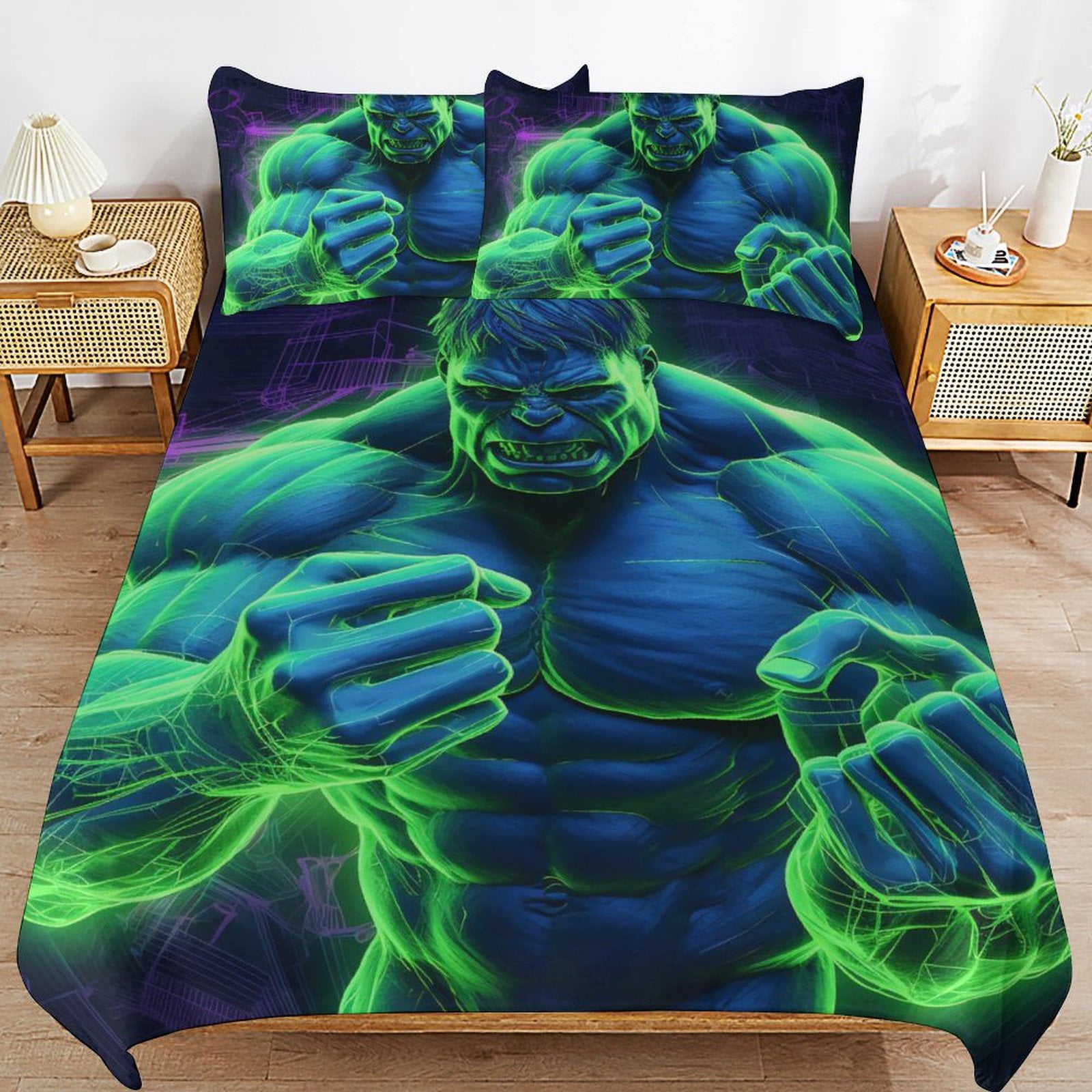 Hero Hulk Bed Duvet Cover Microfiber Bedding Sets 3D Printed ...