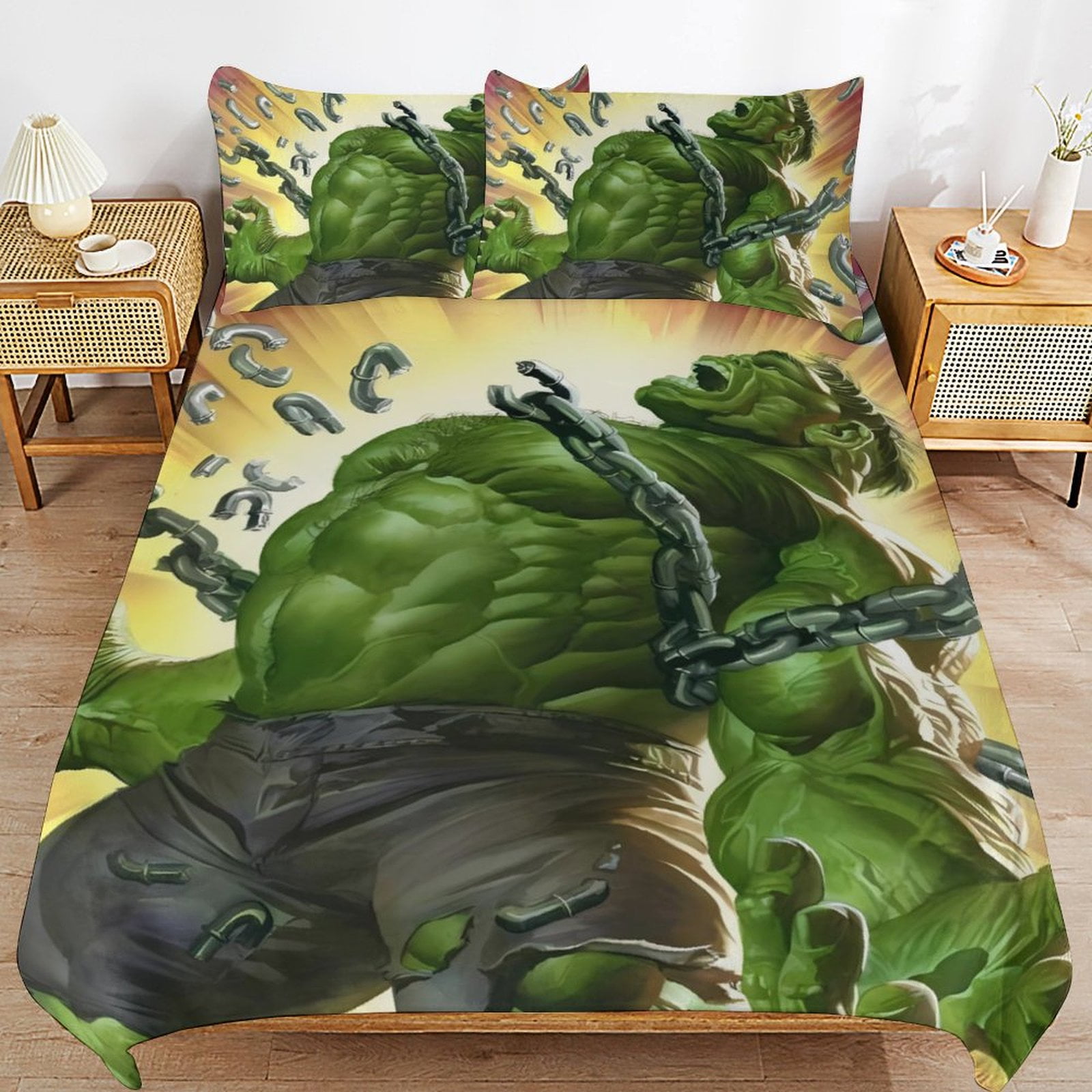 Hero Hulk Bed Duvet Cover Microfiber Bedding Sets 3D Printed ...