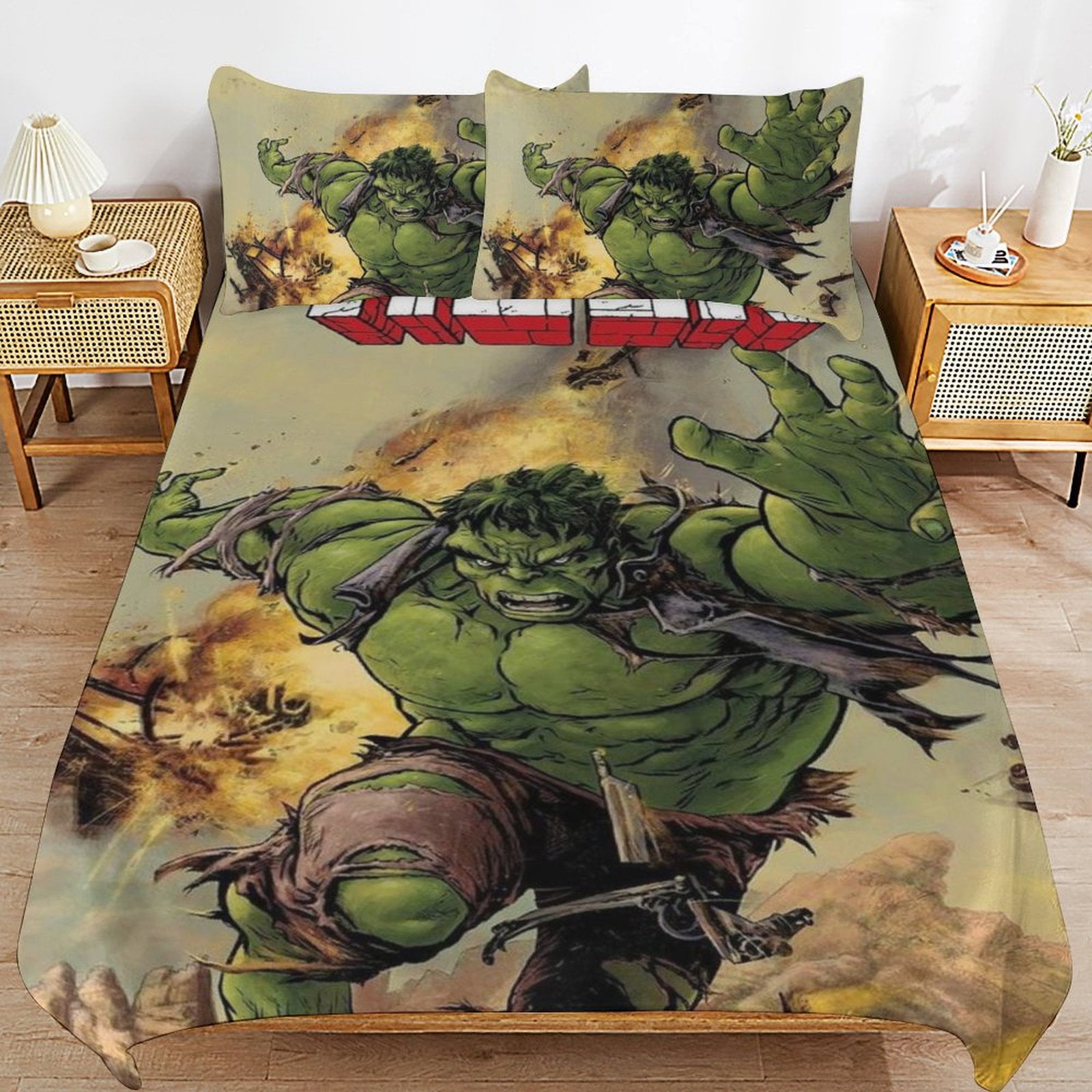 Hero Hulk Bed Duvet Cover Microfiber Bedding Sets 3D Printed ...