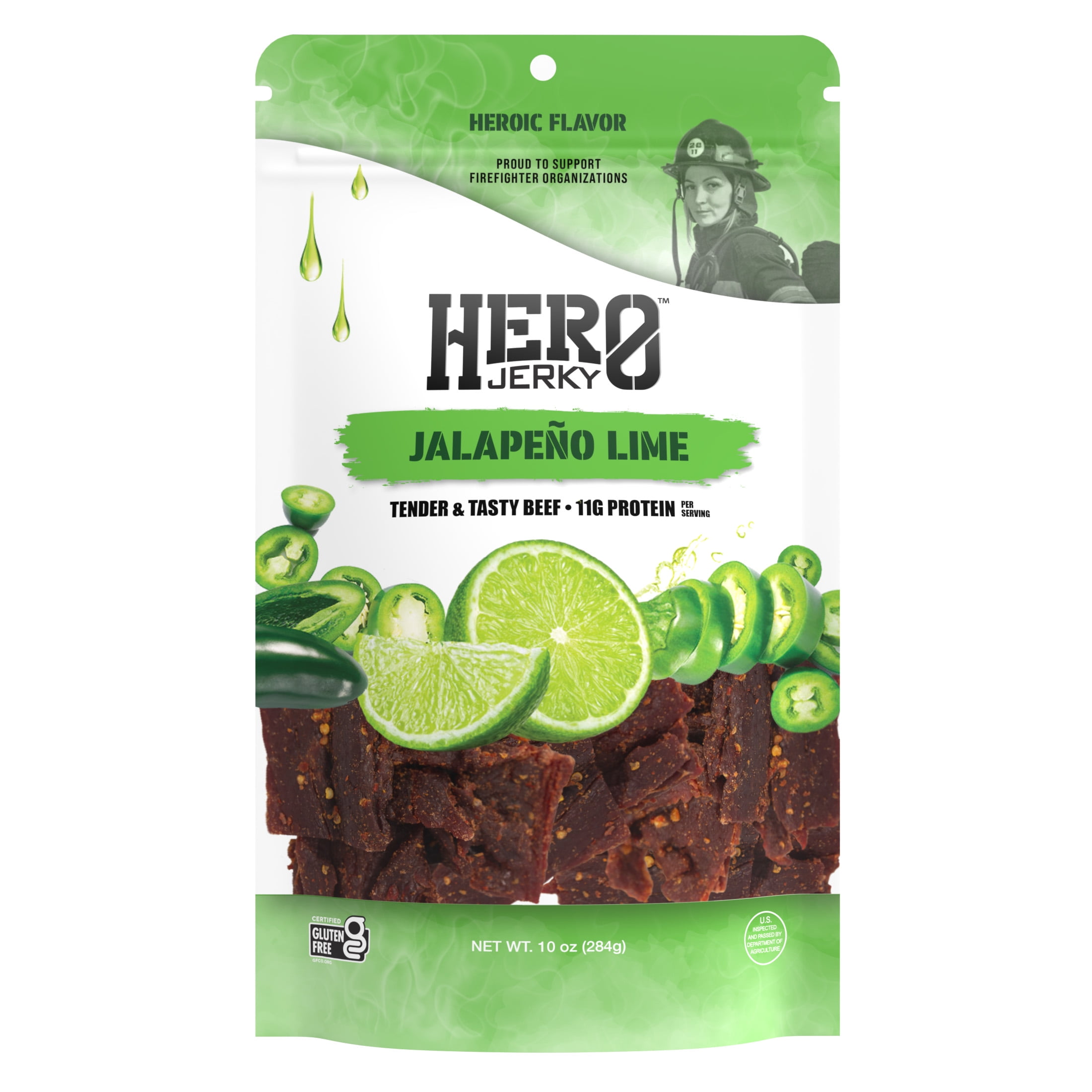 Hero Jalapeno Lime Beef Jerky 10oz Resealable Bag - Walmart.com