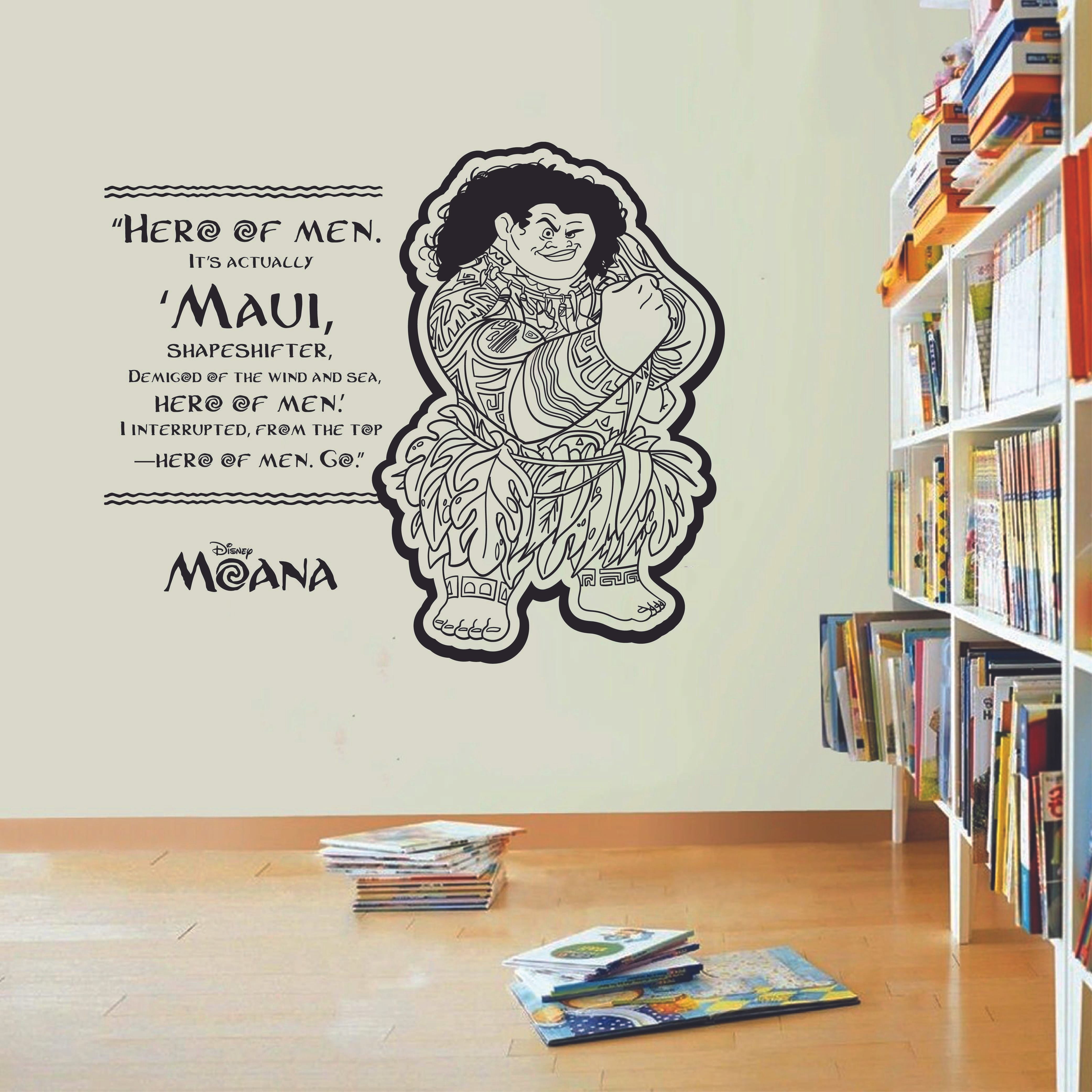 Hero Of Men Its Actually Maui Demi God Maui Quote Silhouette Cartoon ...