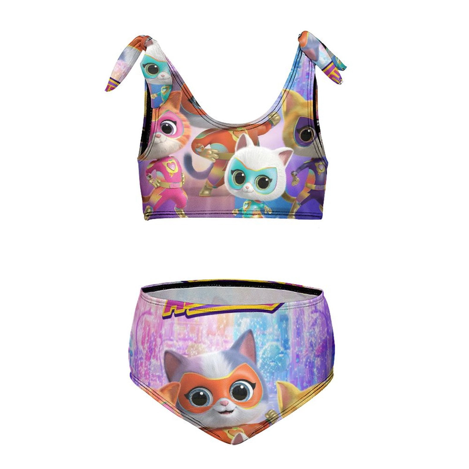 Hero Superkitties Girls Swimsuits Set 2pcs Summer Holiday Bathing Suit ...