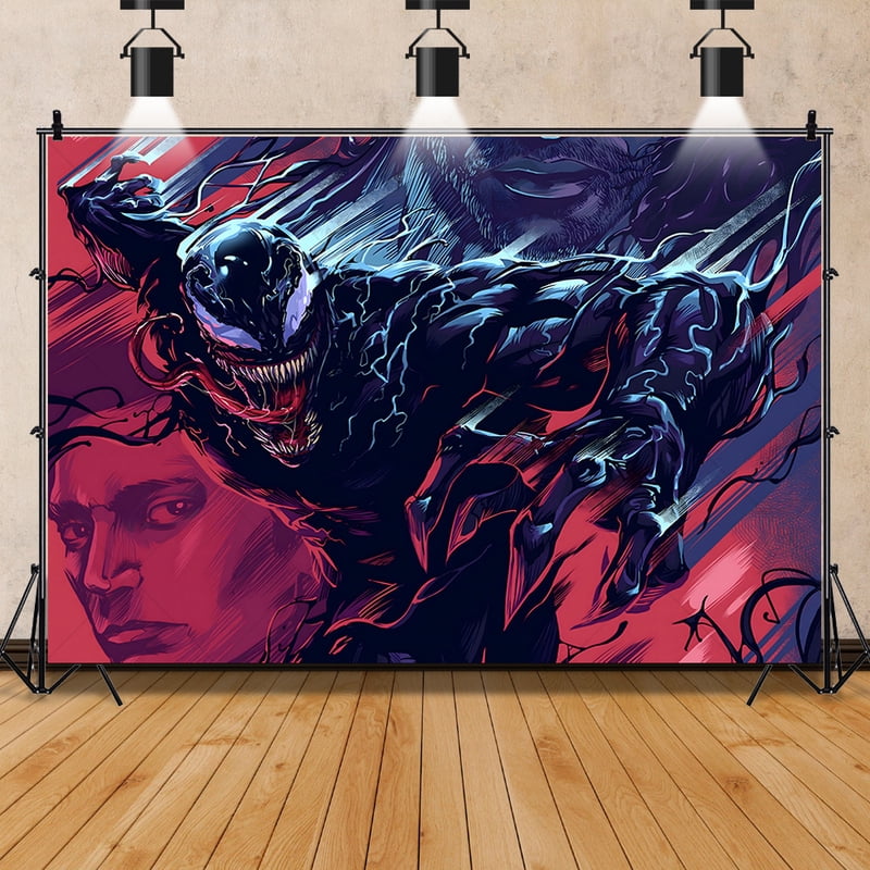 Hero Venom Birthday Party Background Child Party Supplies Decoration ...