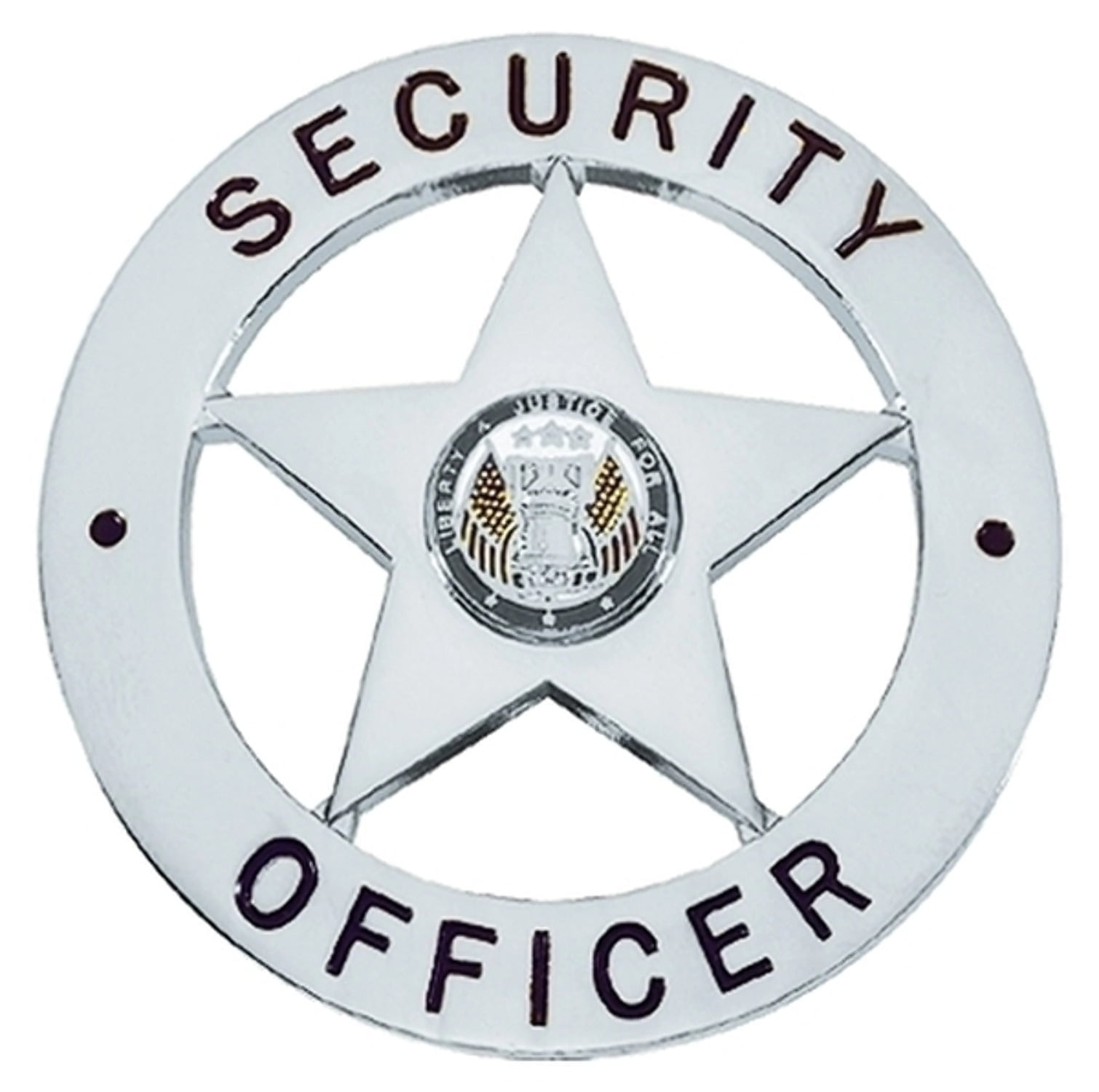 Hero’s Pride 2-1/8" Round Security Officer Badge, Enameled & Plated ...
