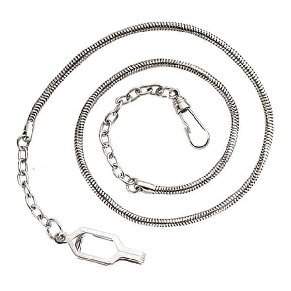 Hero’s Pride 21" Whistle Chain with Epaulette Clasp, Silver Finish ...