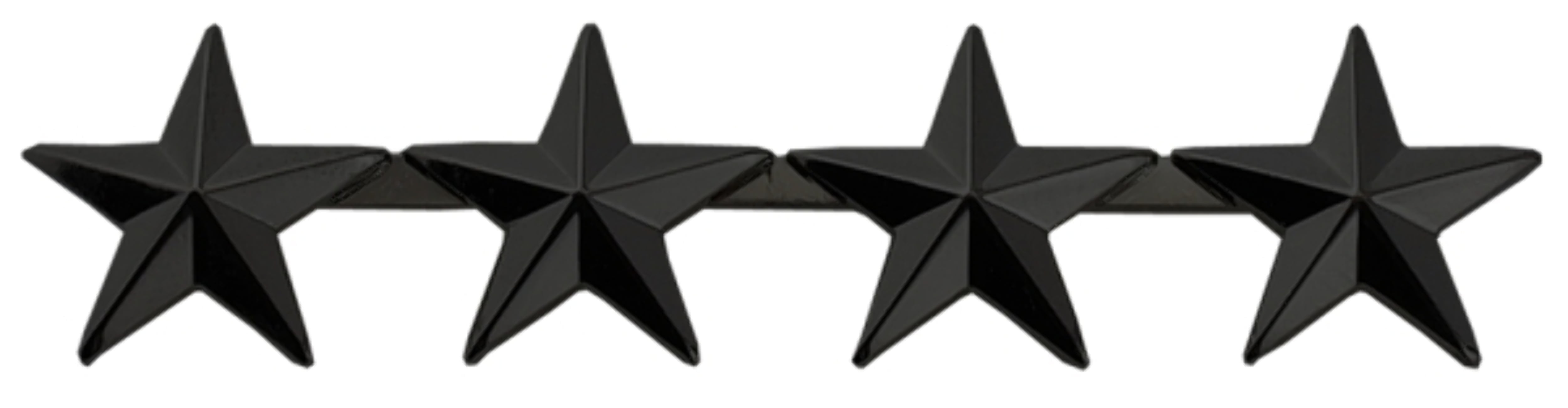 Hero's Pride 4-Star Rank Insignia, Five-Pointed Star Pins, 1/2" High, 2 ...