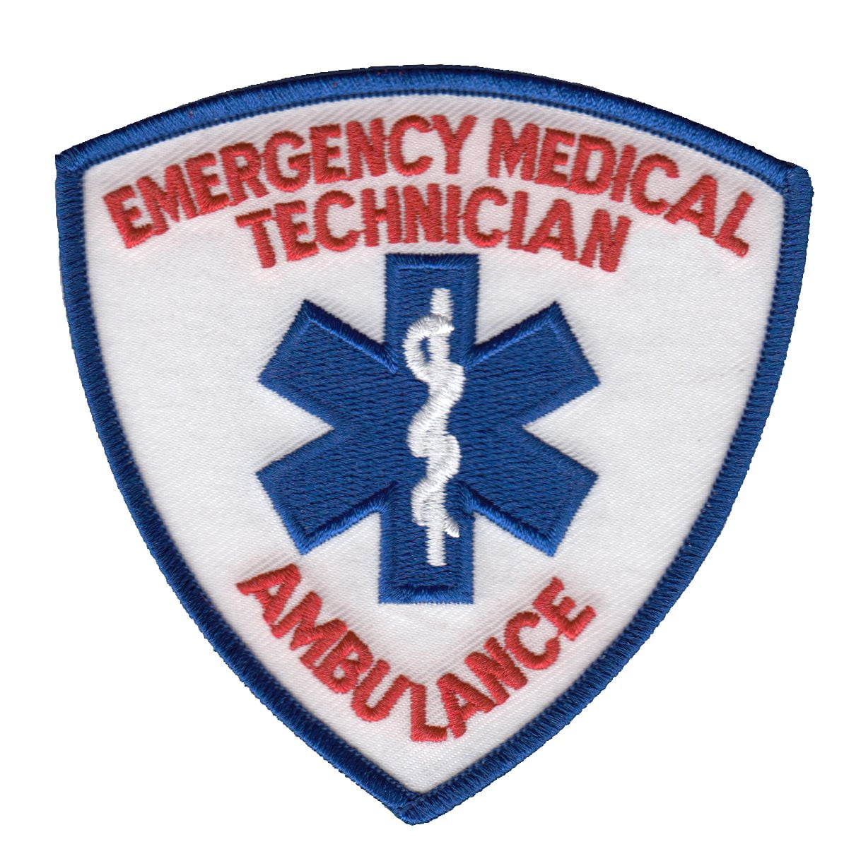 Hero’s Pride EMT Shoulder Patch with Ambulance Design, Red/Royal on ...