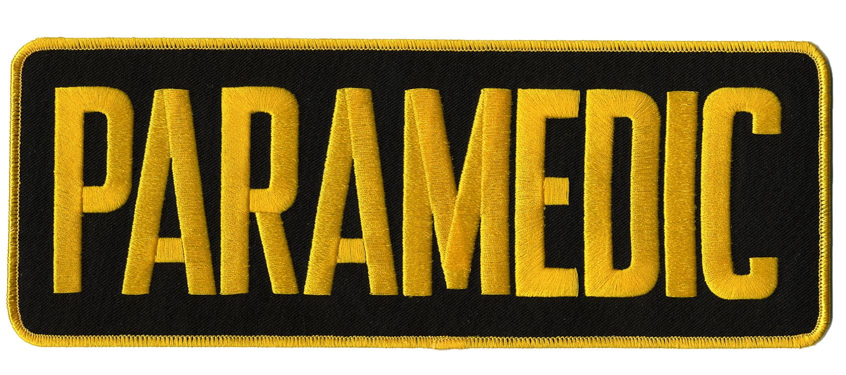 Hero's Pride Paramedic Back Patch with Hook Backing, Medium Gold on ...