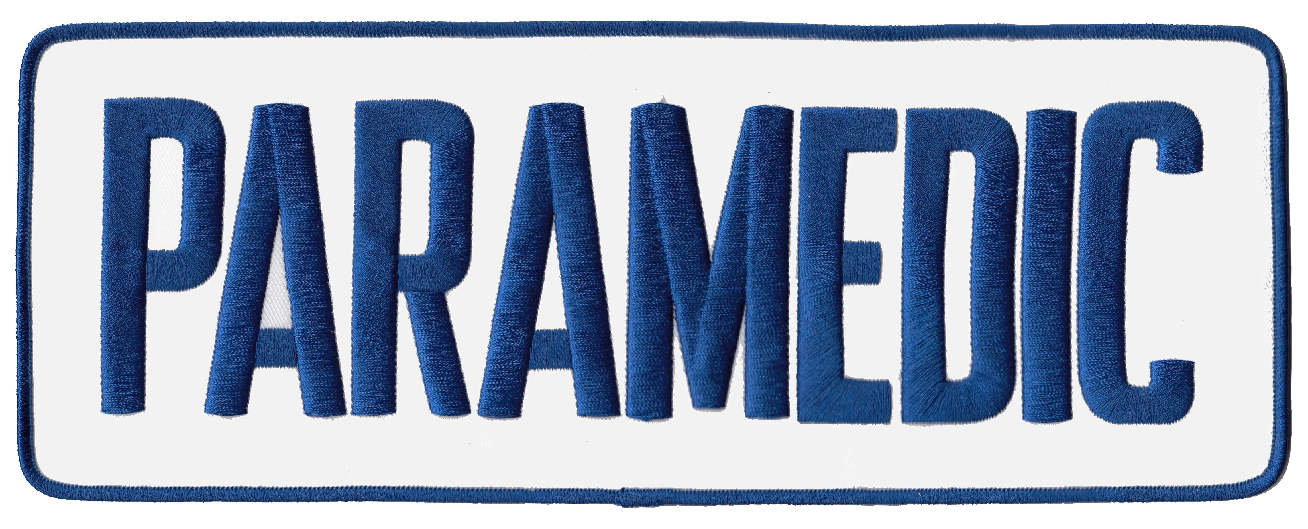 Hero's Pride PARAMEDIC Back Patch, Royal Blue on White, 11x4", Sew-On ...