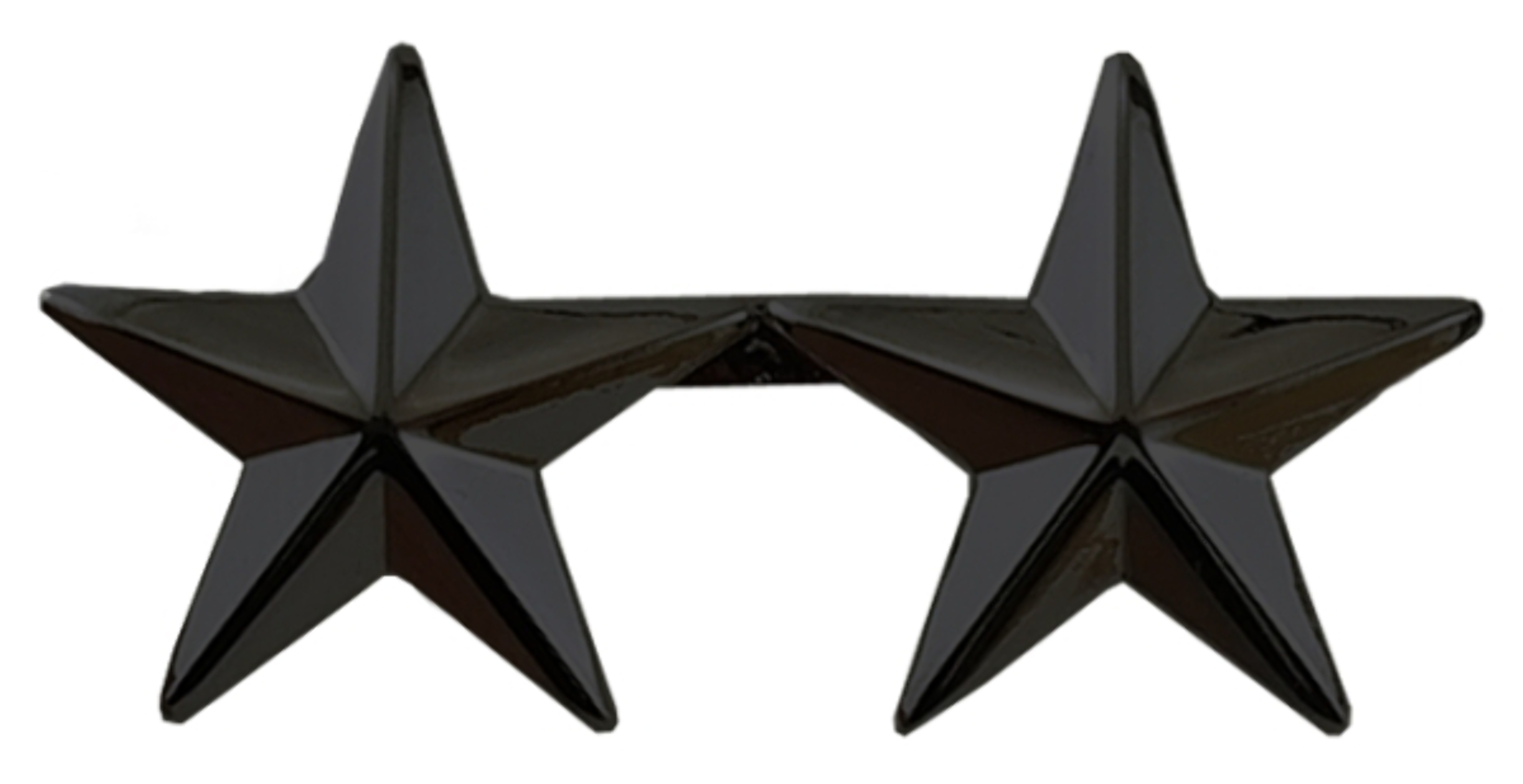 Hero's Pride Rank Insignia, Two 1" Black Five-Pointed Star Pins, 2 ...