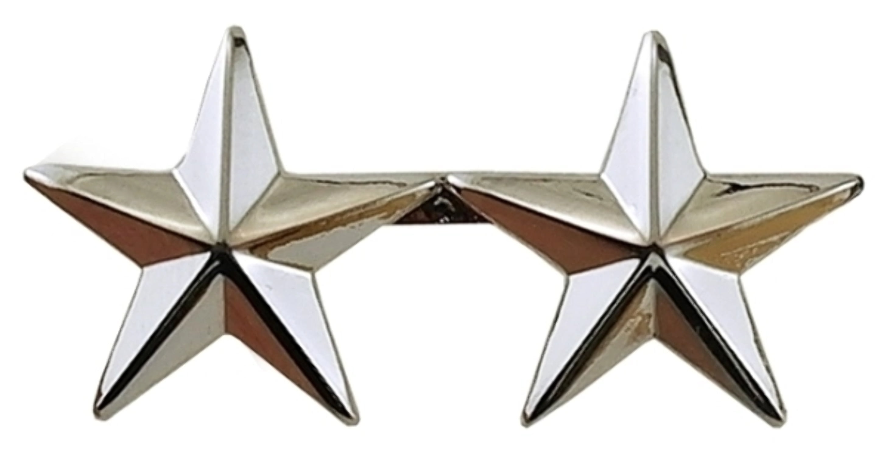 Hero's Pride Rank Insignia, Two 1" Silver Five-Pointed Star Pins, 2 ...