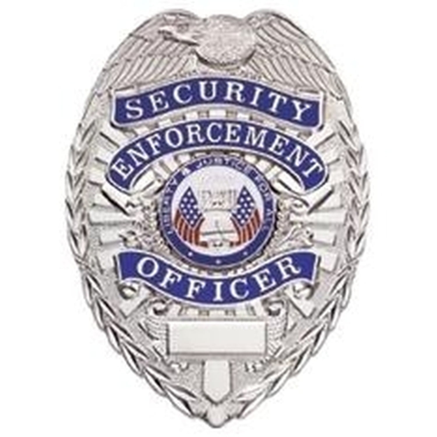 Hero’s Pride Security Enforcement Badge, Silver, Pin & Catch, 2-1/4x3-1 ...