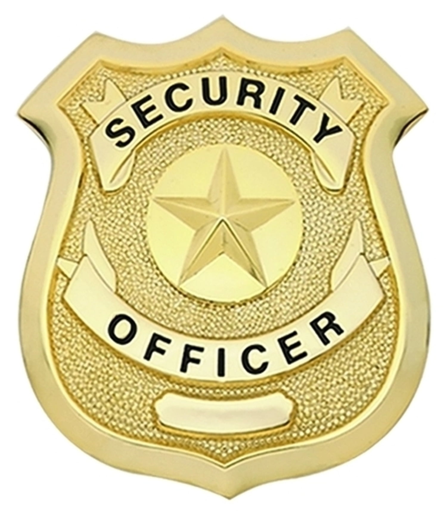 Hero's Pride Security Officer Badge, Gold Finish, Large Size (2-1/4" x ...
