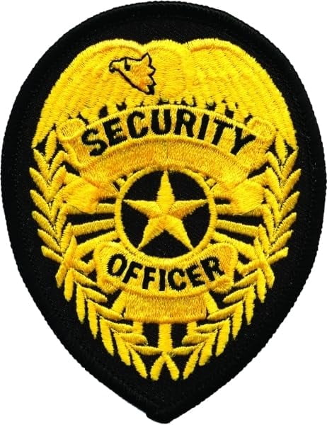 Hero's Pride Security Officer Badge Patch – Gold with Black Border, 2. ...