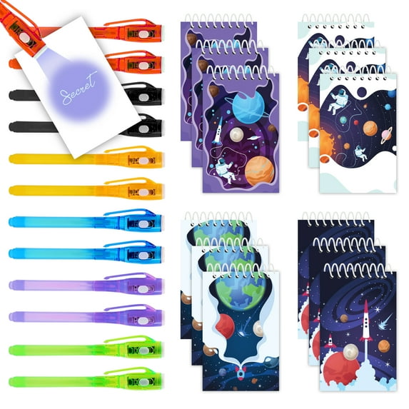 HeroFiber Fun Invisible Ink Marker Pens with UV Light & Space Themed ...