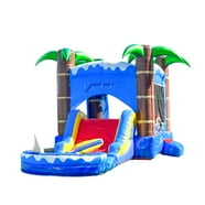 Pogo Bouncy House Crossover Kids Big Inflatable Water Slide, Rainbow ...