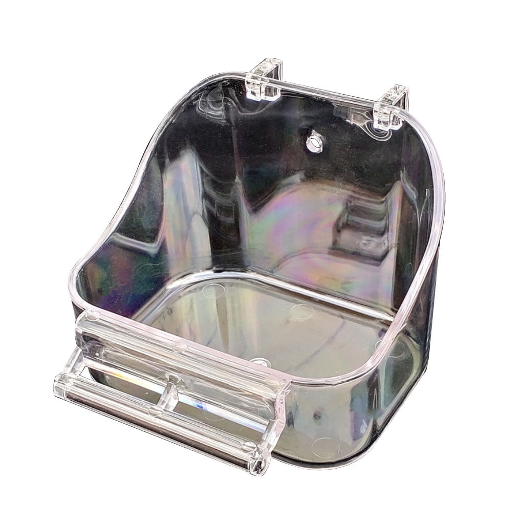 HeroNeo Bird Bath Box Parrot Bathing Cage Accessory for Small Birds ...