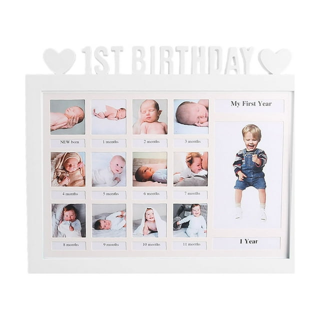 HeroNeo Creative First Year Photo Moment Baby Keepsake Frame DIY 0-12 ...