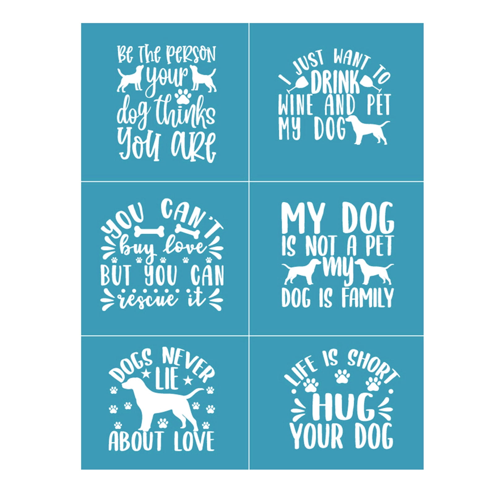 HeroNeo DOG LOVE Self Adhesive Silk Screen Printing Stencil Mesh ...
