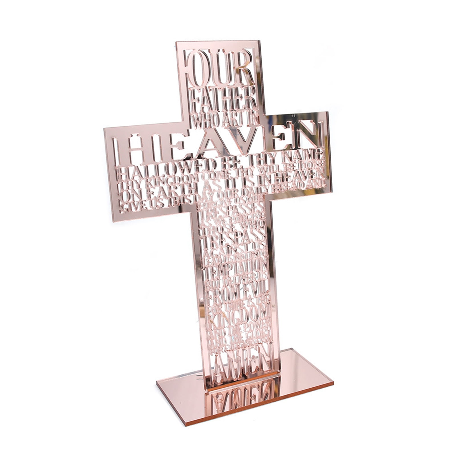 HeroNeo Hollow Acrylic Scriptures Cross with Stand Jesus Christ ...