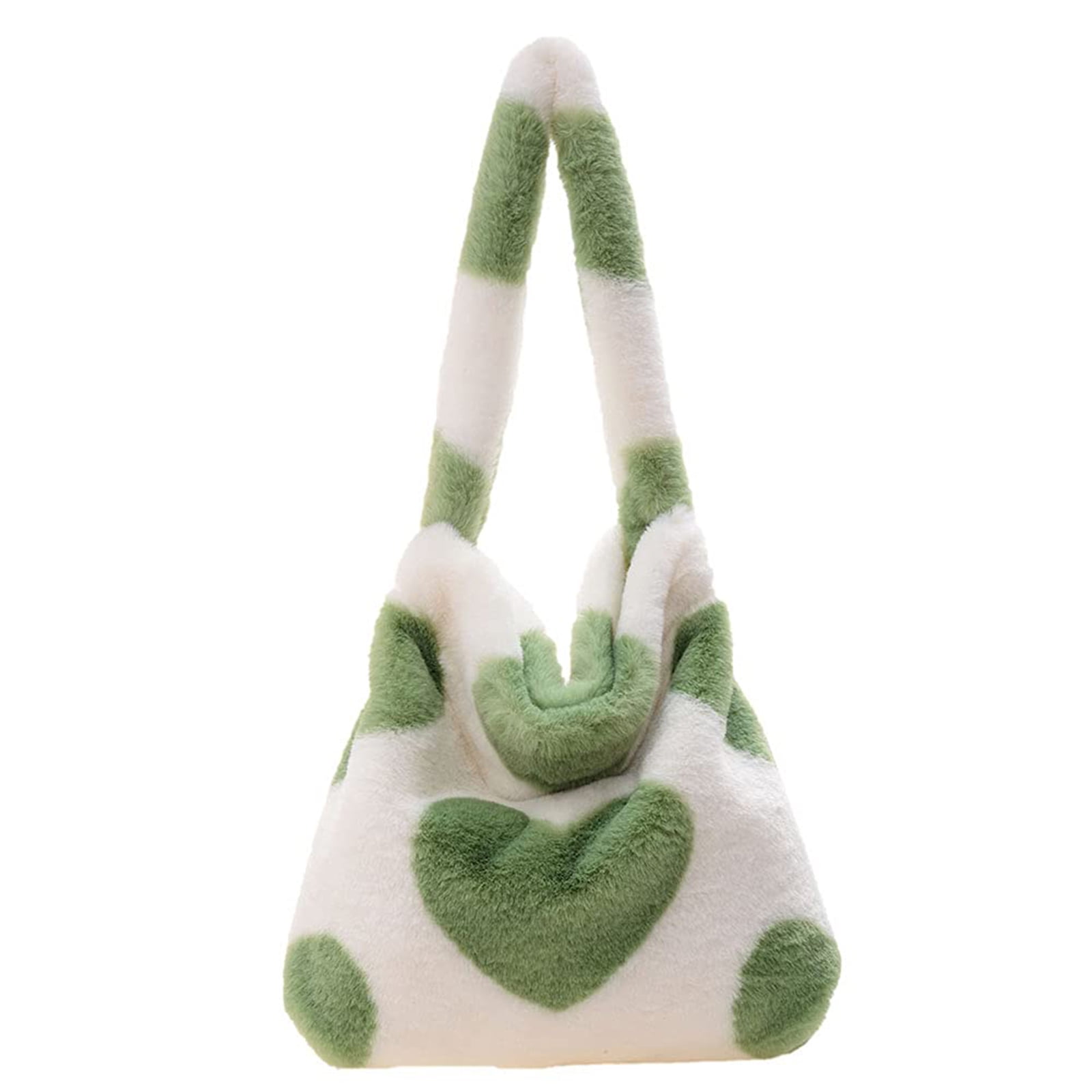 HeroNeo Ladies Furry Tote Bag Large Cute Plush Shoulder Bag Fashion ...