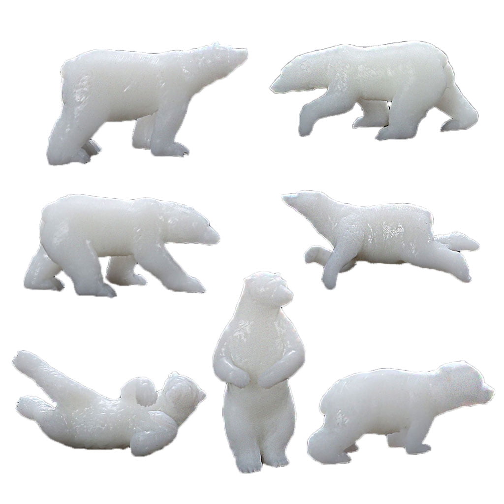 HeroNeo Miniature Polar Bear Mold Filler Epoxy Ocean Modeling DIY Craft ...