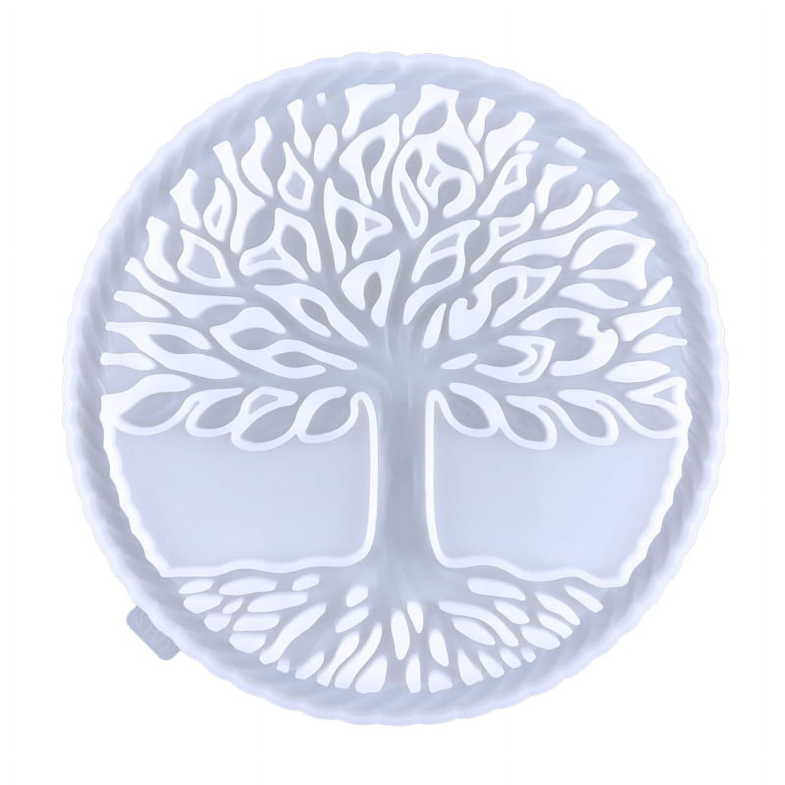 HeroNeo Reusable Epoxy Resin Mold Blue/White Tree of Life for Bookend ...