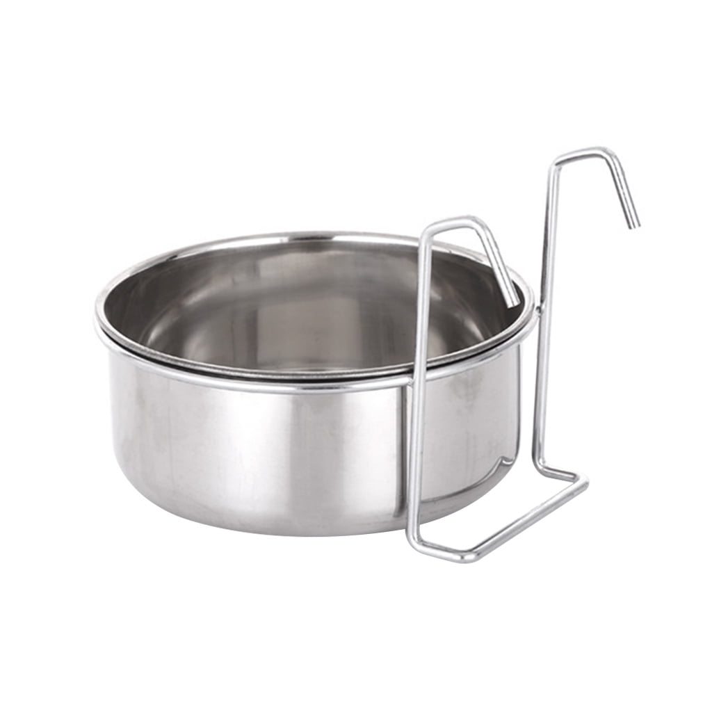 HeroNeo Stainless Steel Hanging Pet Bowls for Dogs & Cats Cage, Kennel ...
