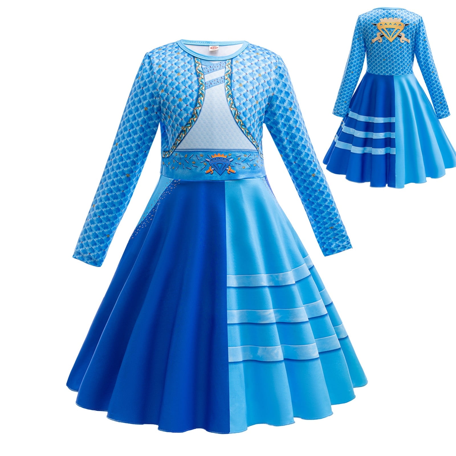 HeroPup Descendants Costume Blue Princess Dress for Teens Descendants 4 ...
