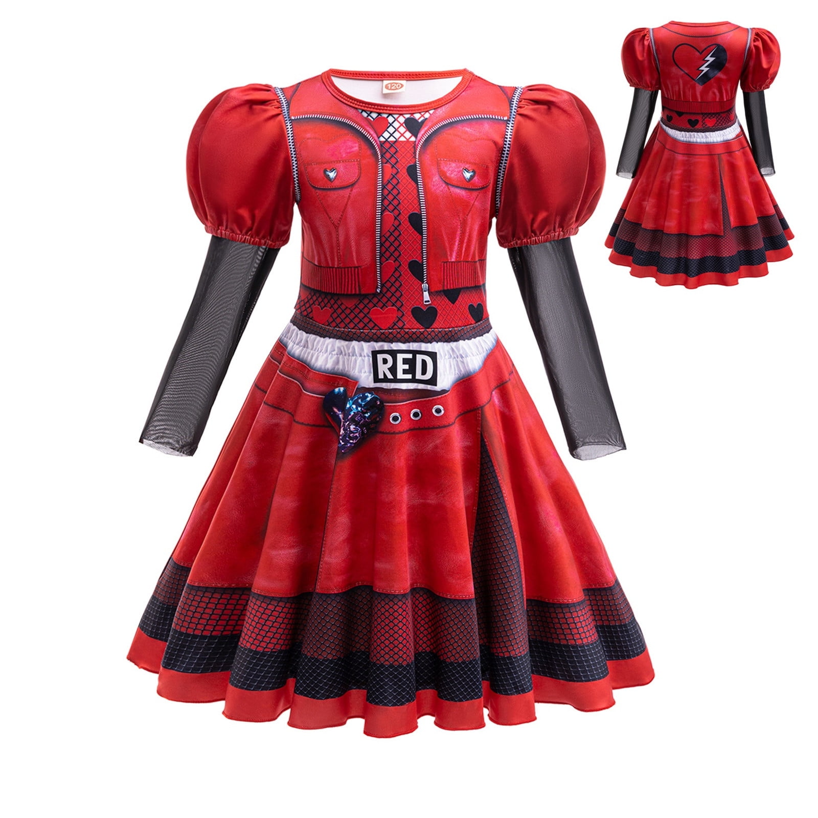 HeroPup Descendants Costume Red Princess Dress for Teens Descendants ...