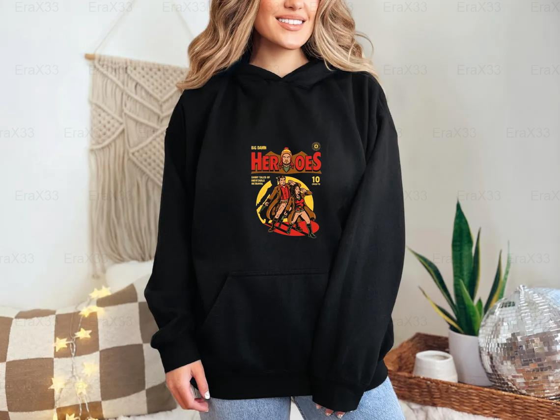 Heroes Comic Hoodie with Retro Panel Style and Action Vibes, for men ...