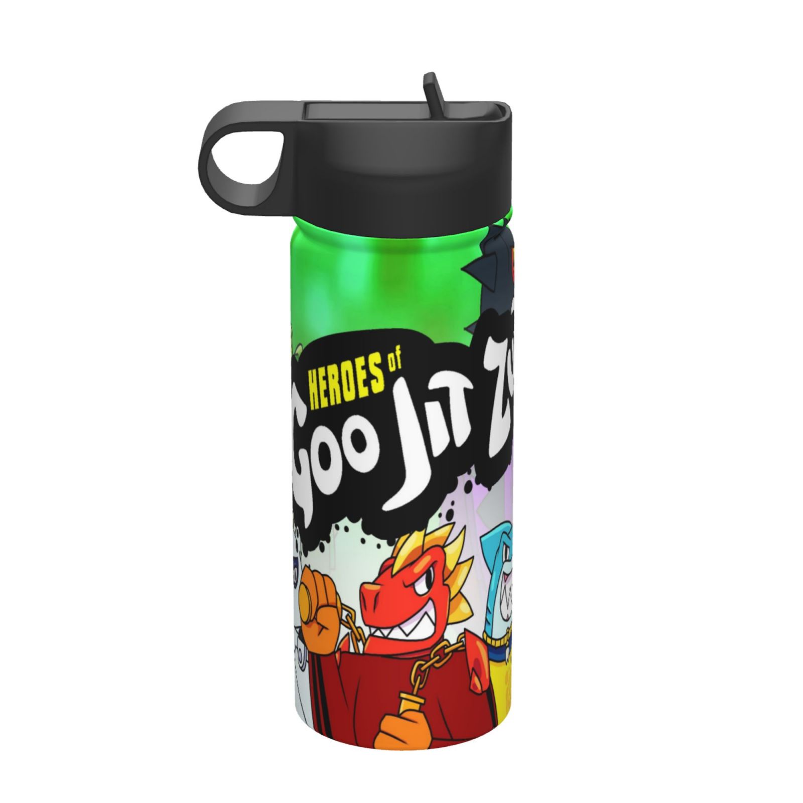 Heroes of the Goo jit zu Kids Insulated Water Bottle With Straw - 18 Oz ...
