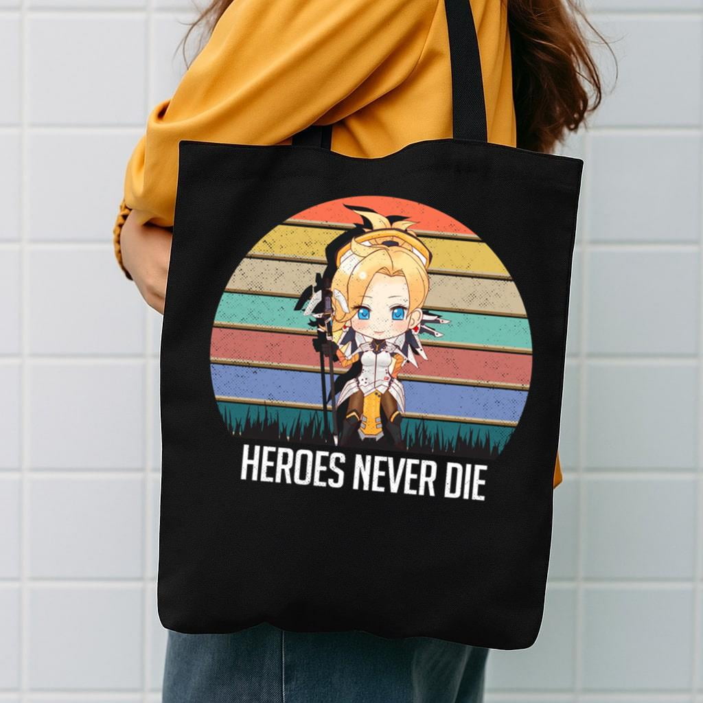 Heroes Never Die Vintage Tote Bag, Overwatch Bag, Overwatch 2 Bag ...