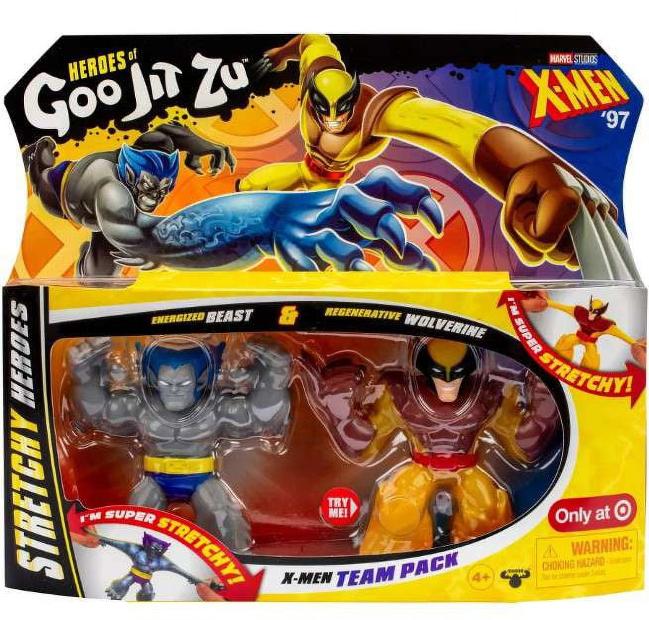 Heroes of Goo Jit Zu X-Men '97 Beast vs Wolverine Figure Set Toy New ...
