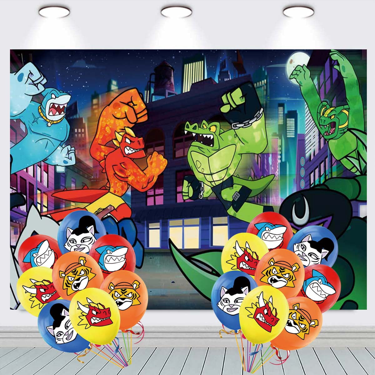 Heroes of Goo JIT Zu Banner Backdrop Background Birthday Balloons Party ...